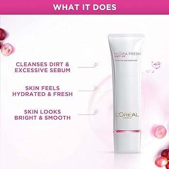L'Oreal Hydrafresh Anti-Ox Hydrating Cleansing Foam 125ml - Makeup gallery – Makeup gallery
