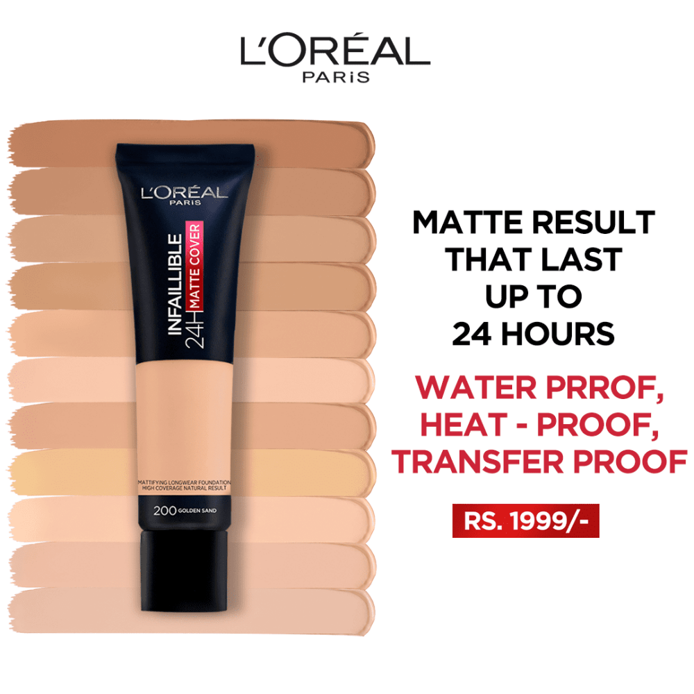 Loreal Paris Infallible Matte Cover Foundation 230 Radiant Honey ...