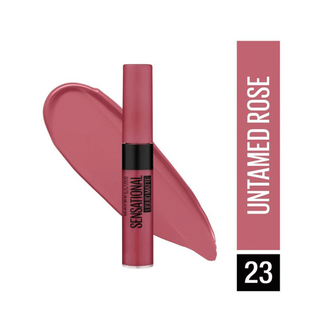 Maybelline New York Sensational Liquid Matte Lipstick 23 Untamed Rose ...