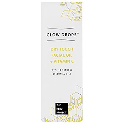 The Hero Project Glow Drops Dry Touch Facial Oil + Vitamin C 30ml ...