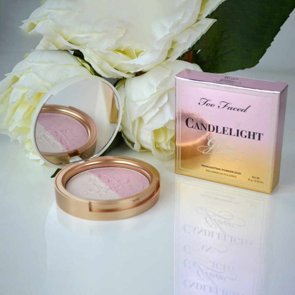 Too Faced Candlelight Glow Highlighting Powder Duo Rosy Glow - Makeup ...