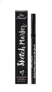 Too faced – sketch marker eyeliner – charcoal black - Makeup gallery ...